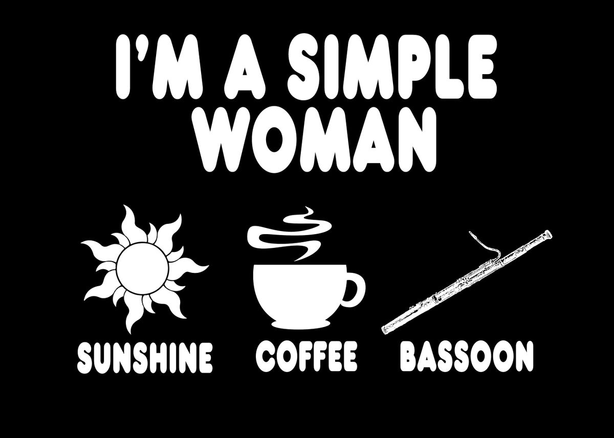 'Bassoon Gifts Women Girls' Poster, picture, metal print, paint by ...