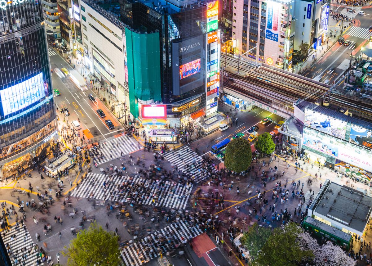 'Shibuya crossing Tokyo' Poster, picture, metal print, paint by Matteo ...