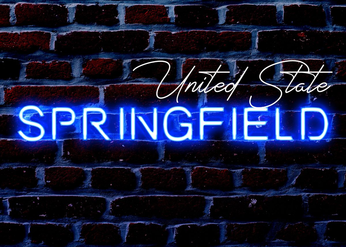 'Springfield' Poster, picture, metal print, paint by Wasi Blond | Displate