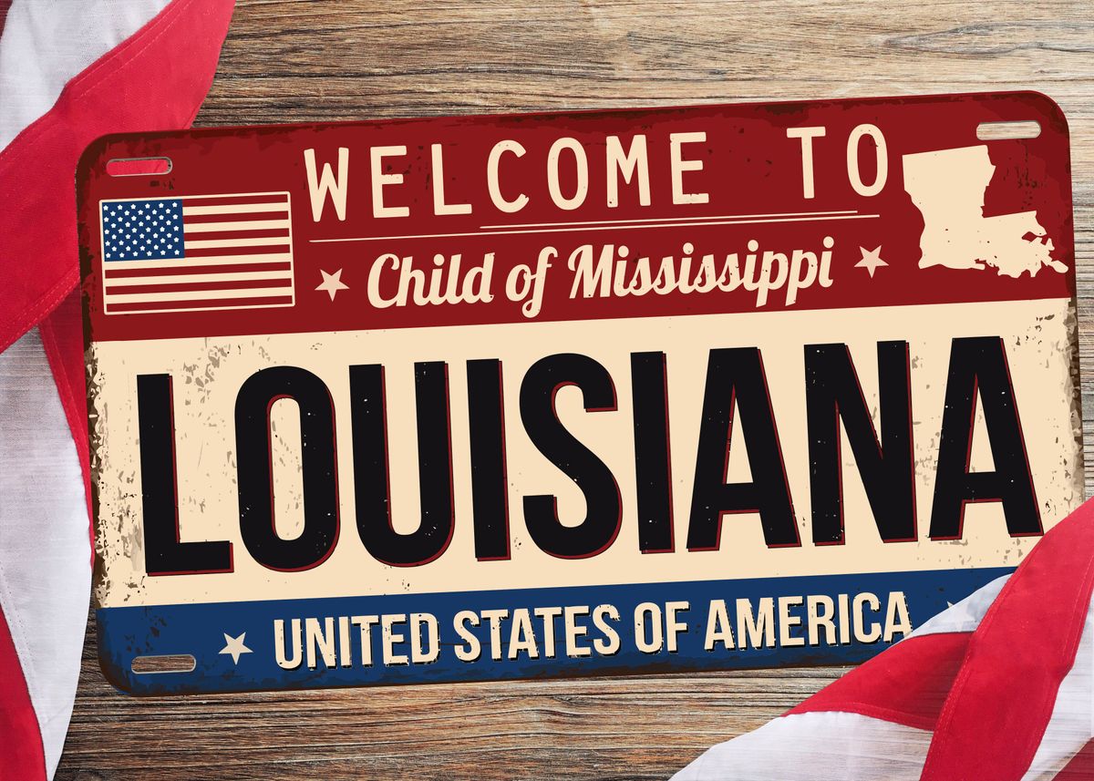 'LOUISIANA PLATES' Poster by Paulix Bed | Displate