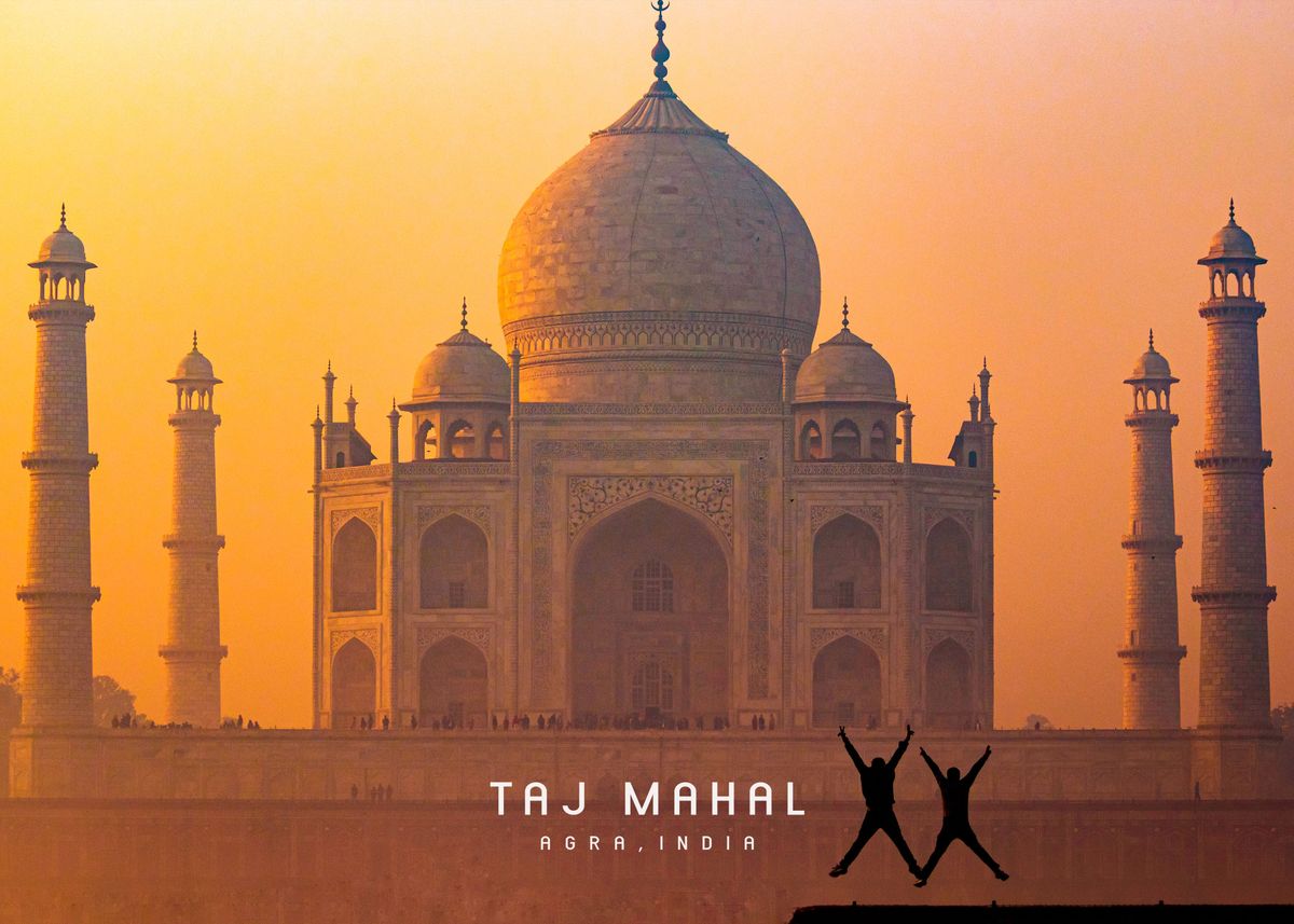 'Taj Mahal ' Poster, picture, metal print, paint by Famous City | Displate