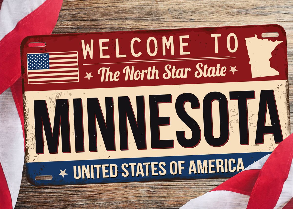 'MINNESOTA PLATES' Poster, picture, metal print, paint by Paulix Bed ...