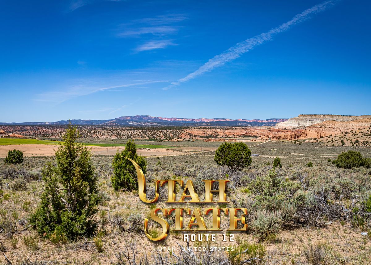 'Utah State Route 12' Poster, picture, metal print, paint by Gestalt ...