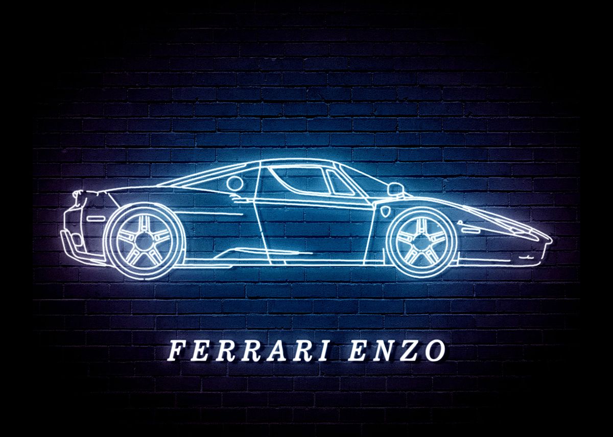 'Ferrari Enzo' Poster, picture, metal print, paint by ke ke | Displate