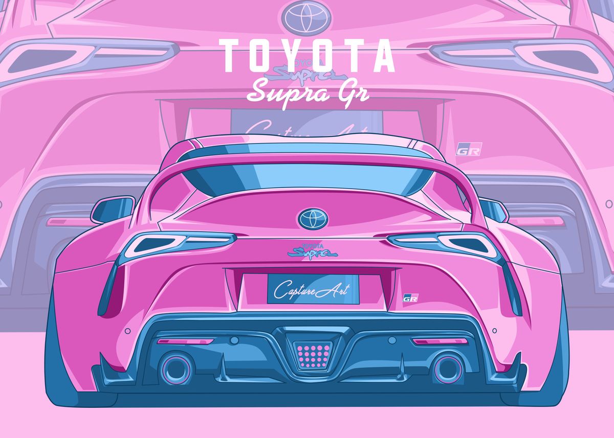 'Toyota Supra GR' Poster, picture, metal print, paint by capture art ...