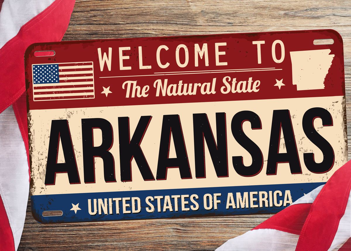 'ARKANSAS PLATES' Poster, picture, metal print, paint by Paulix Bed ...