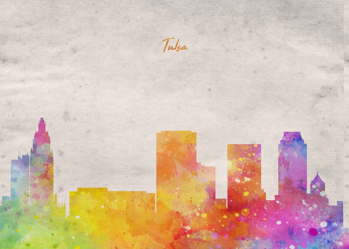 'Tulsa' Poster, picture, metal print, paint by Tracy Houston | Displate