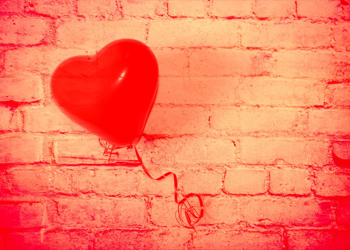'Heart wall ' Poster, picture, metal print, paint by Claudia Evans ...