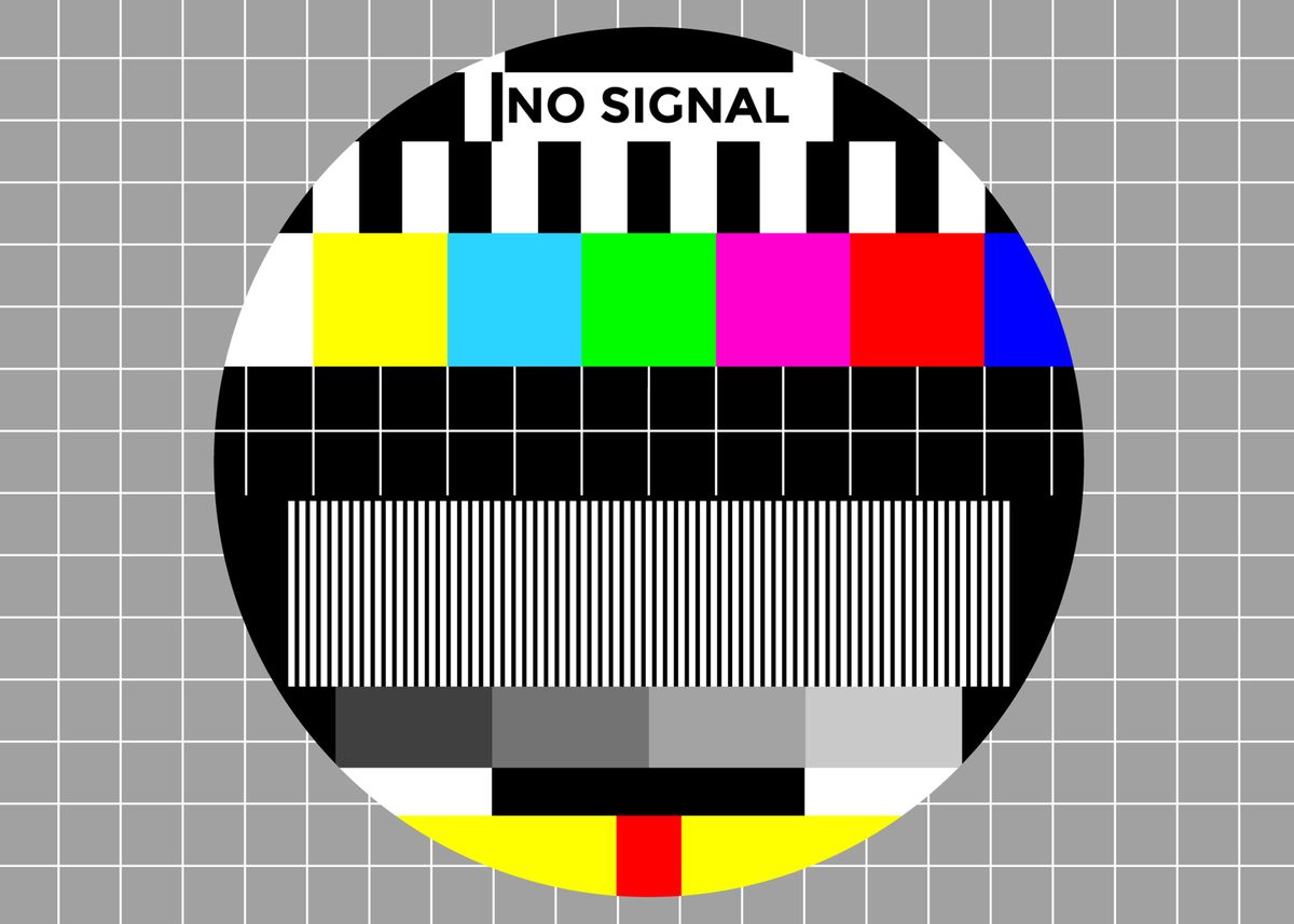 'No Signal TV' Poster, picture, metal print, paint by Max Ronn | Displate