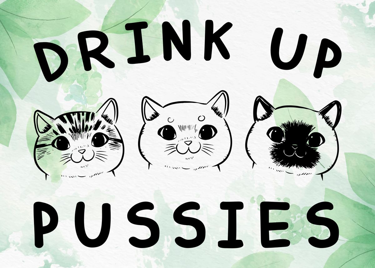 'Cute Kitties' Poster, picture, metal print, paint by crbn design ...