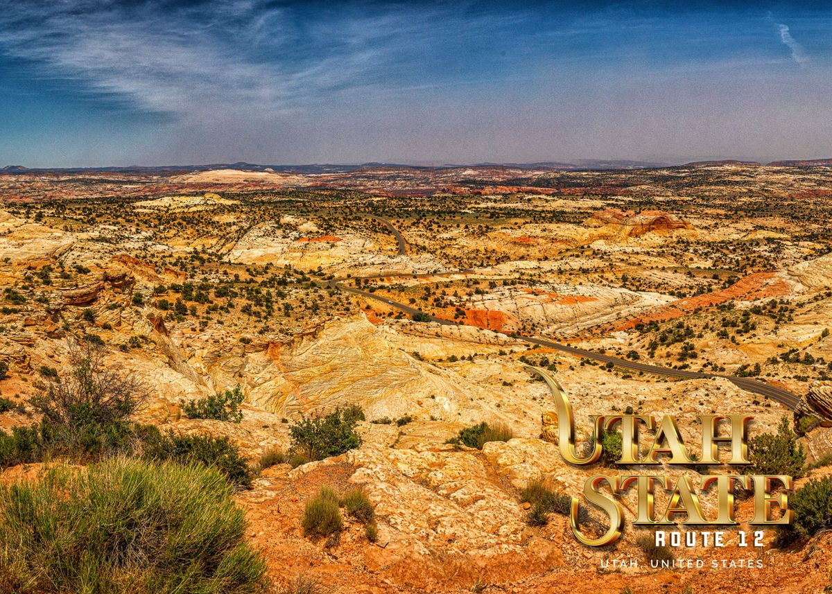 'Utah State Route 12' Poster, picture, metal print, paint by Gestalt ...