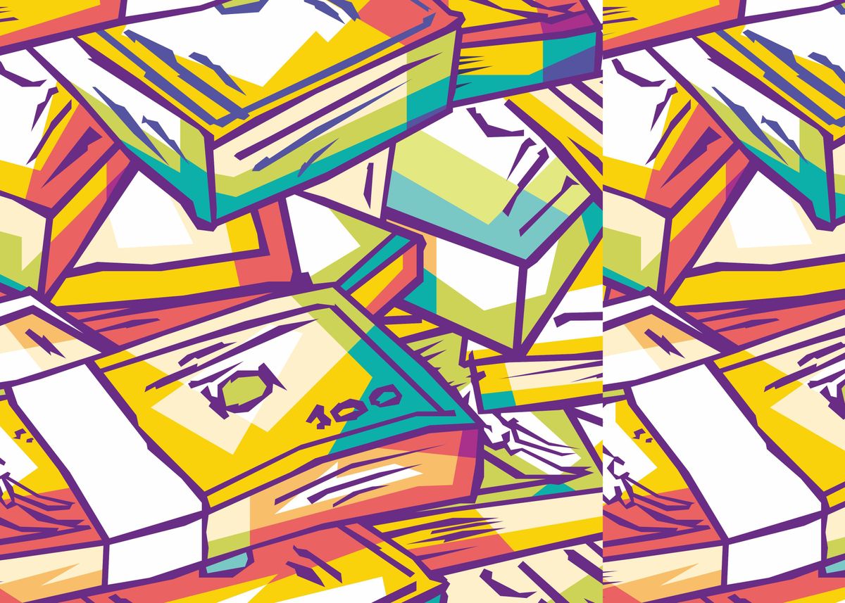 'Money Poster Popart' Poster, picture, metal print, paint by Rizky Dwi ...