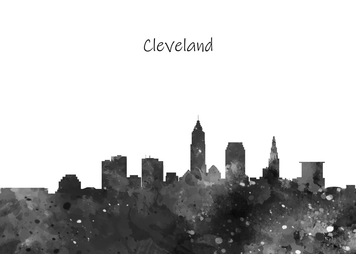 'Cleveland' Poster, picture, metal print, paint by Tracy Houston | Displate
