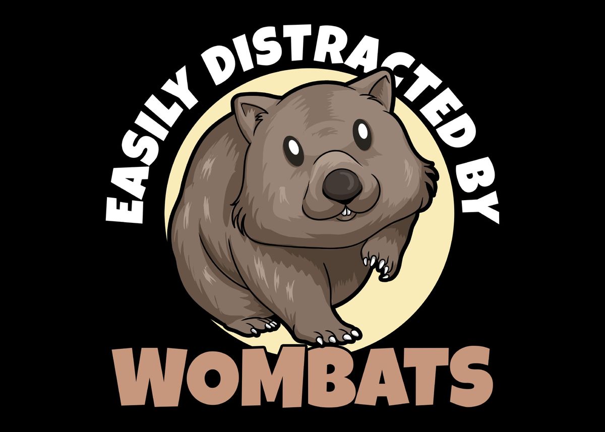 'Wombat Australia Gift' Poster, picture, metal print, paint by Hexor ...