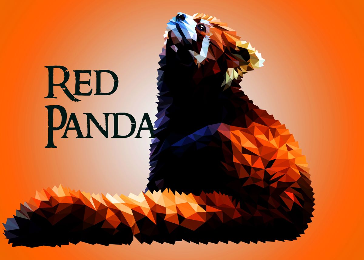 'Red Panda' Poster, picture, metal print, paint by Dare Neil | Displate
