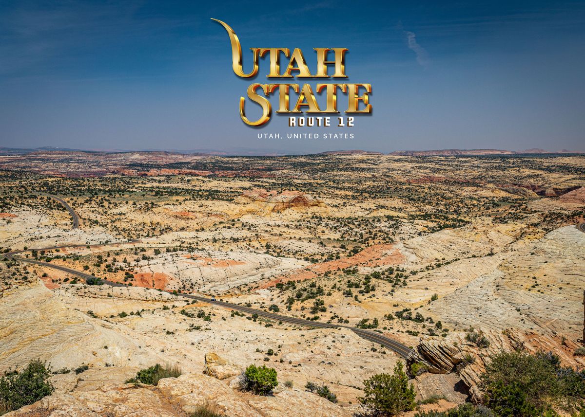 'Utah State Route 12' Poster, picture, metal print, paint by Gestalt ...