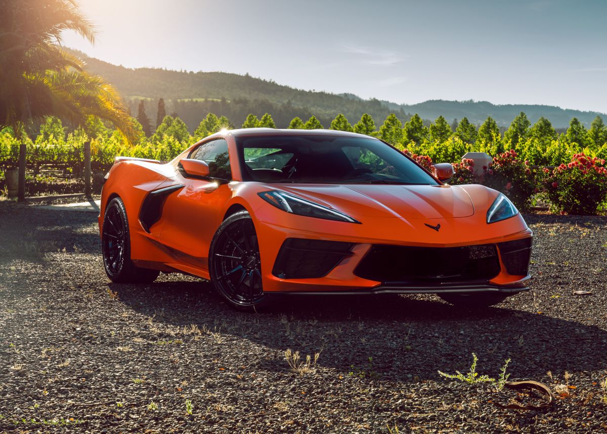 'chevrolet corvette c8' Poster by Auto Maniac | Displate