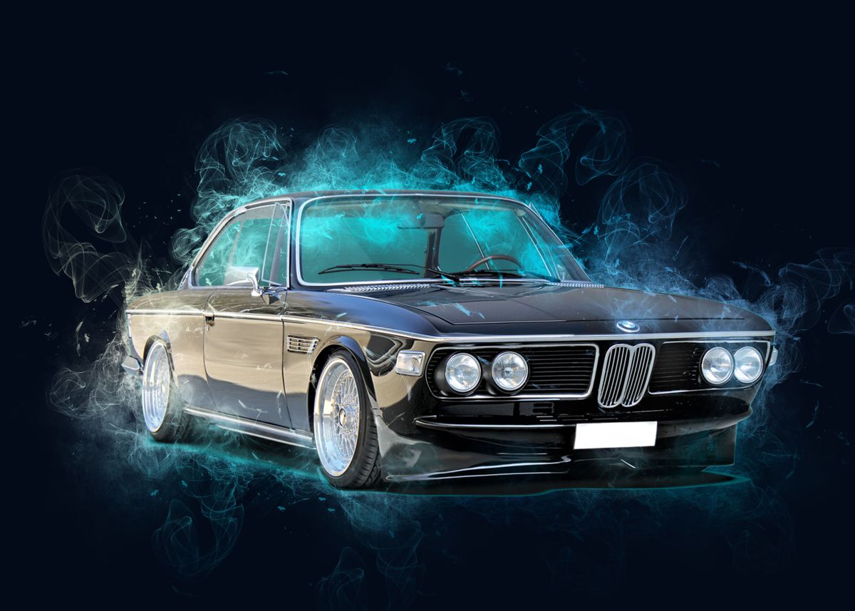 'BMW New Six E9 Class' Poster, picture, metal print, paint by Retal ...