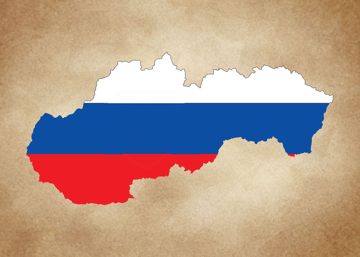 'Slovakia vintage map' Poster, picture, metal print, paint by shiner ...