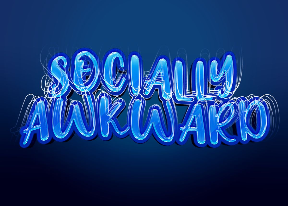 'Socially Awkward' Poster, picture, metal print, paint by RAWWR | Displate