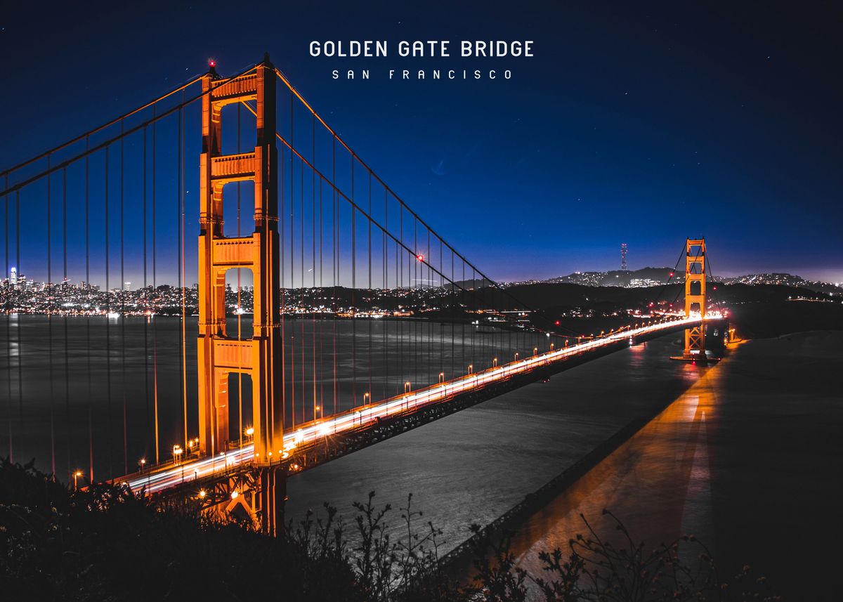 'Golden Gate Bridge ' Poster, picture, metal print, paint by Explore ...