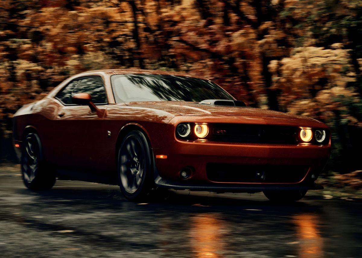 'dodge' Poster, picture, metal print, paint by franky dom | Displate