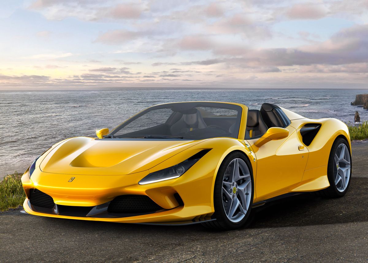 'Ferrari F8 Spider' Poster, picture, metal print, paint by Monster Car | Displate