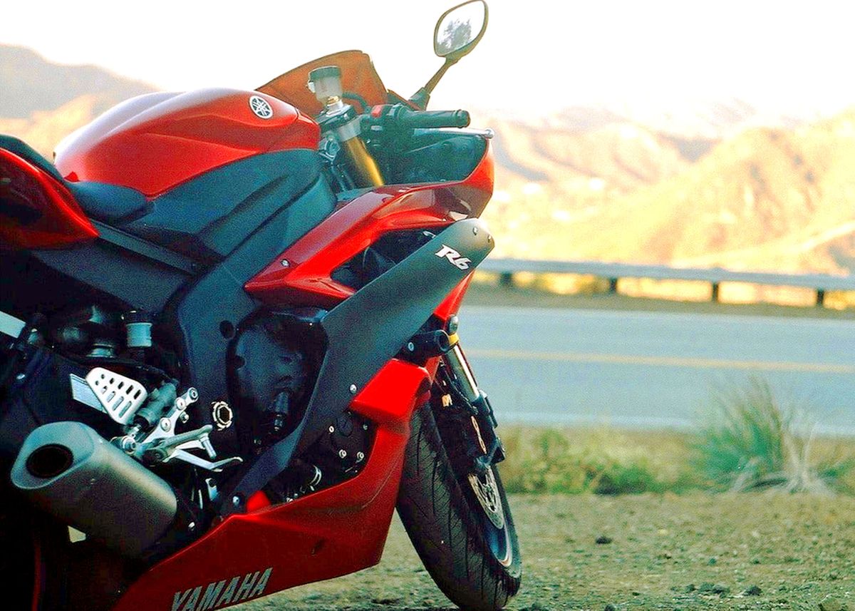 'Yamaha R1' Poster, picture, metal print, paint by Sam Gong | Displate