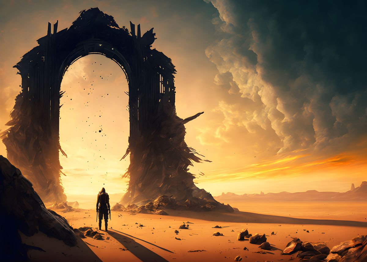 'Beyond the horizon' Poster, picture, metal print, paint by ...