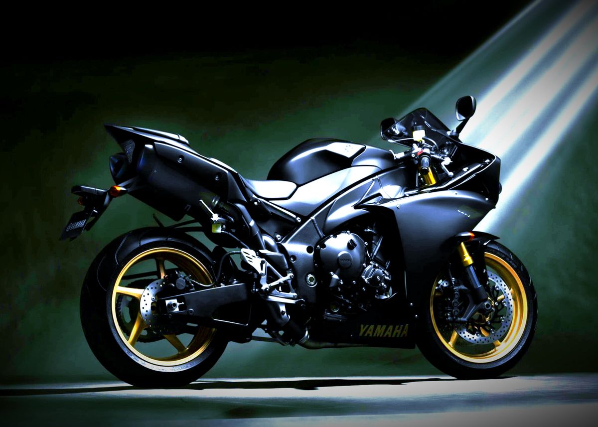 'Yamaha R1' Poster, picture, metal print, paint by Sam Gong | Displate