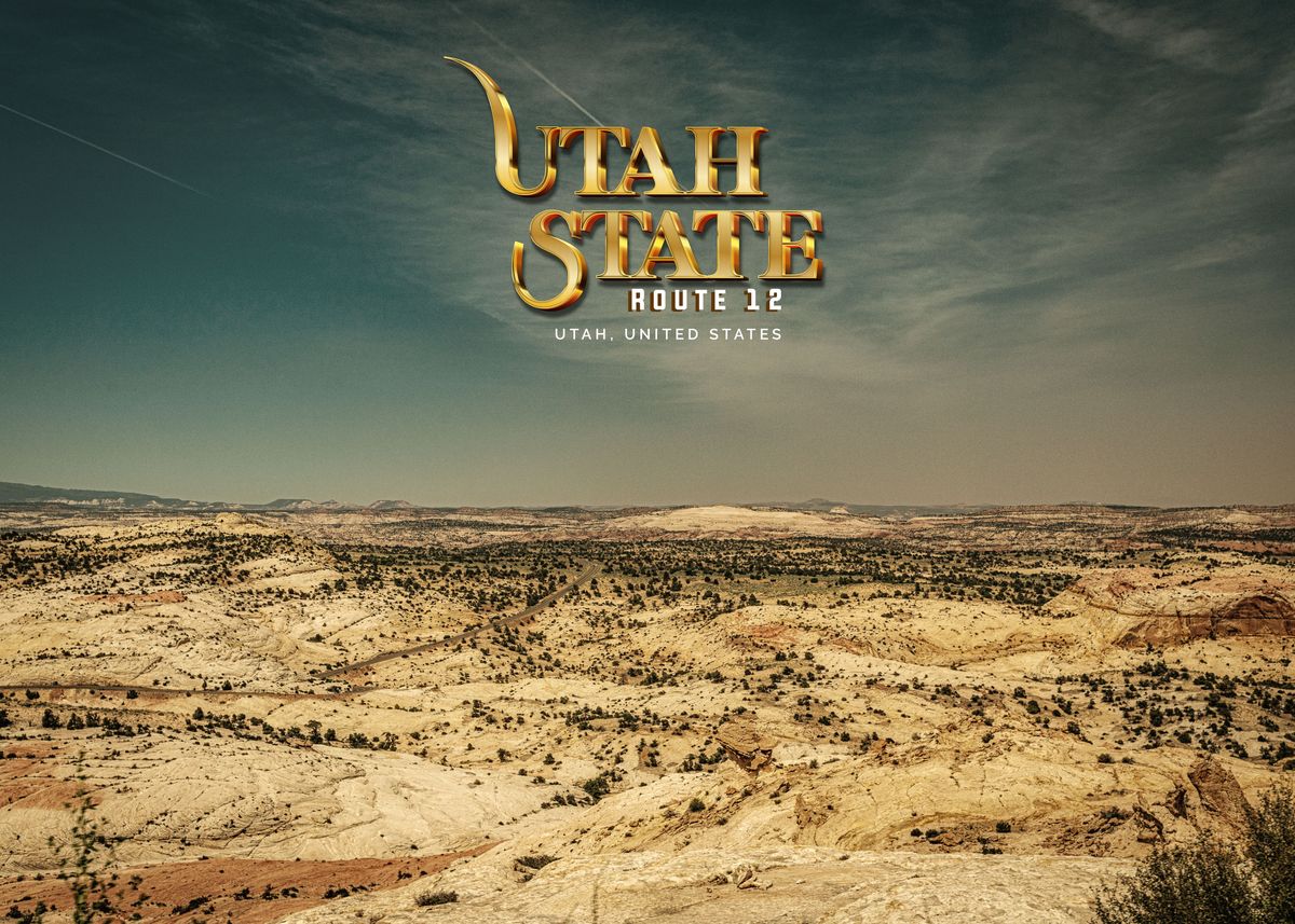 'Utah State Route 12' Poster, picture, metal print, paint by Gestalt ...