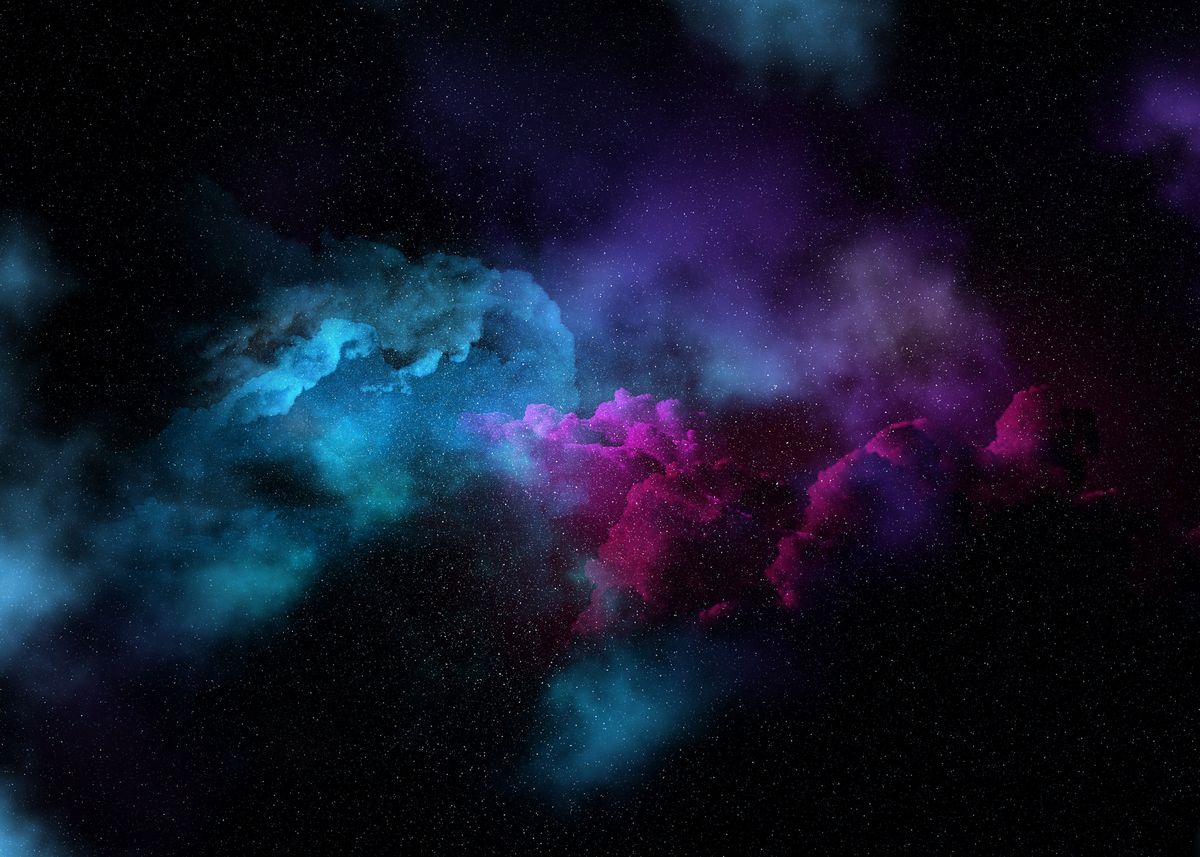 'Colorful Night Sky' Poster, picture, metal print, paint by Tom Cage ...