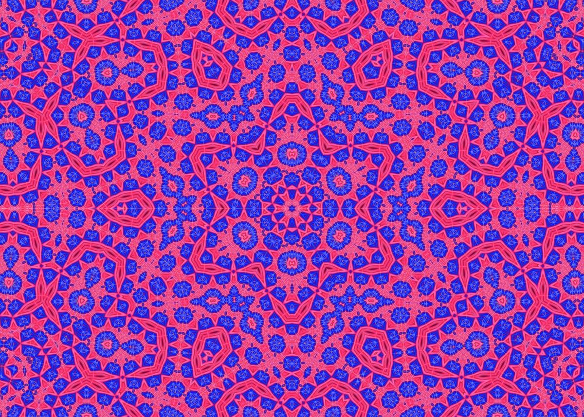 'Pink Kaleidoscope 10' Poster, picture, metal print, paint by Edy Art ...