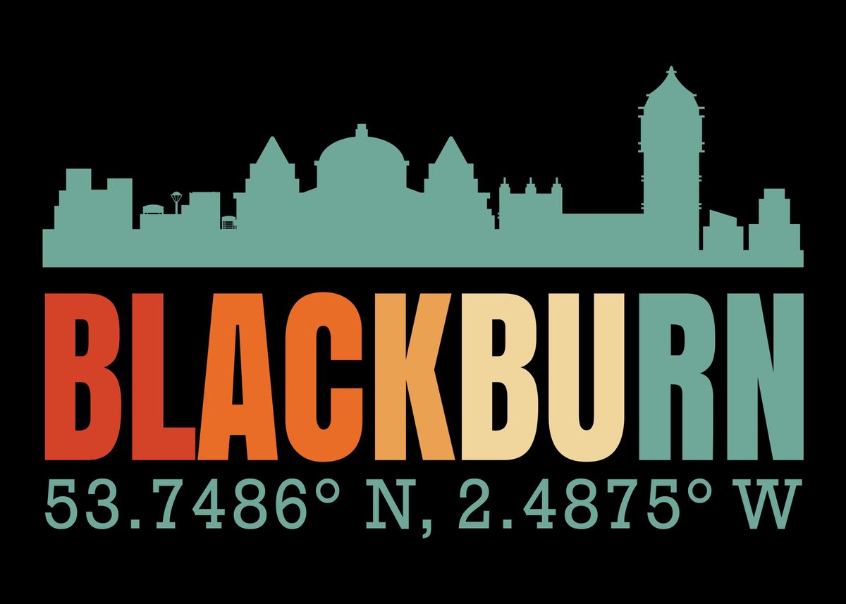 'Blackburn City Skyline' Poster, picture, metal print, paint by Hexor ...