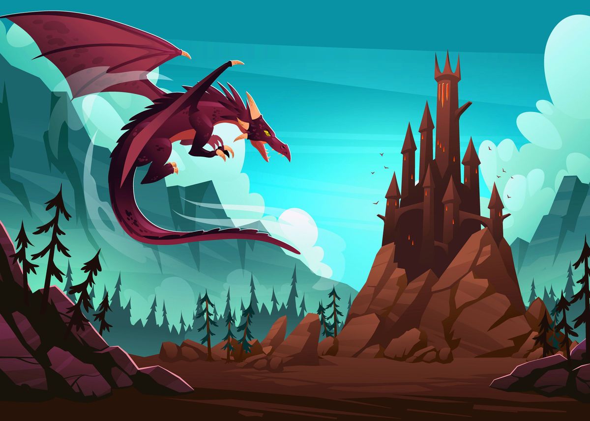 'dragon' Poster, picture, metal print, paint by Dark Phoenix | Displate