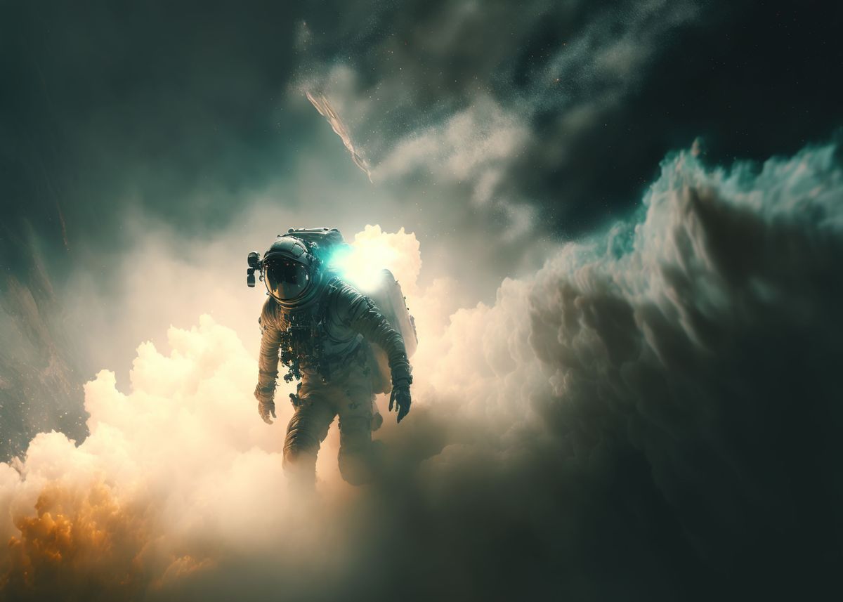 'walking through smoke' Poster by Designersen | Displate