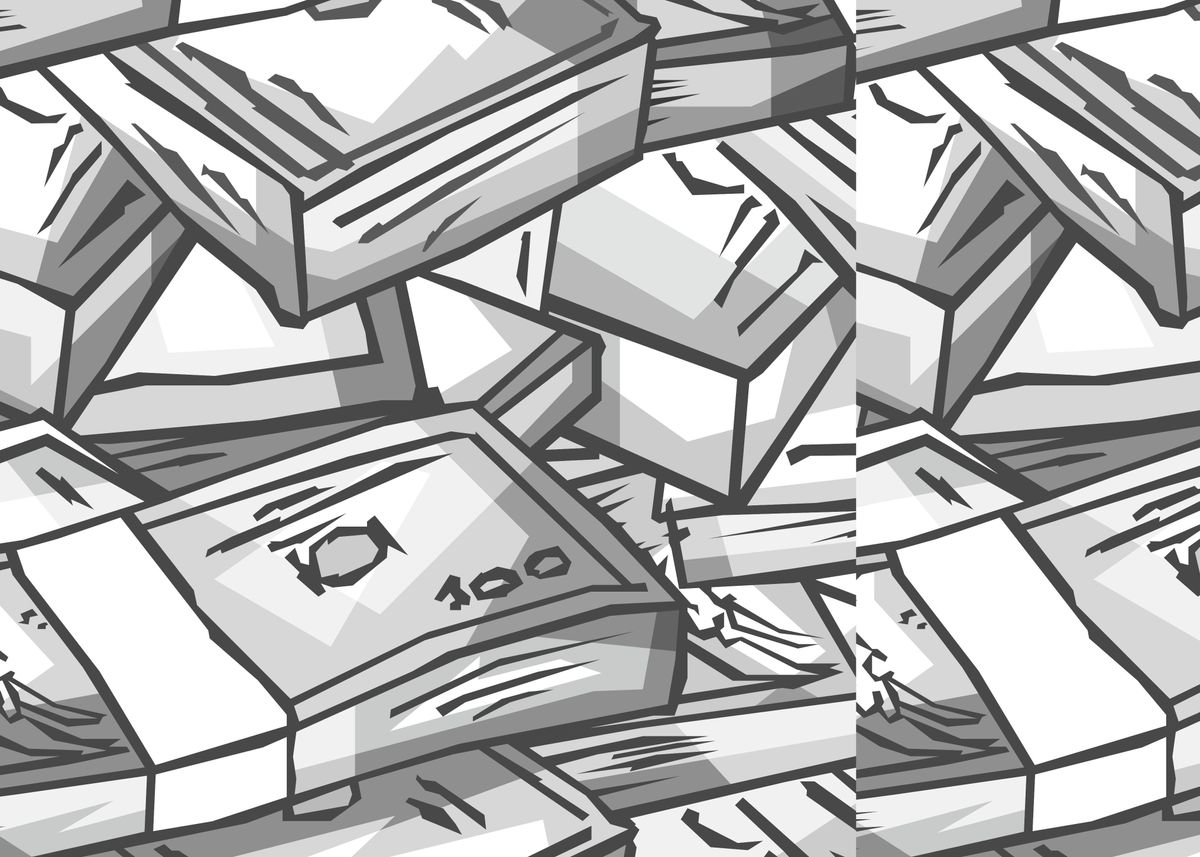 'Gray Money Landscape Art' Poster, picture, metal print, paint by Rizky ...