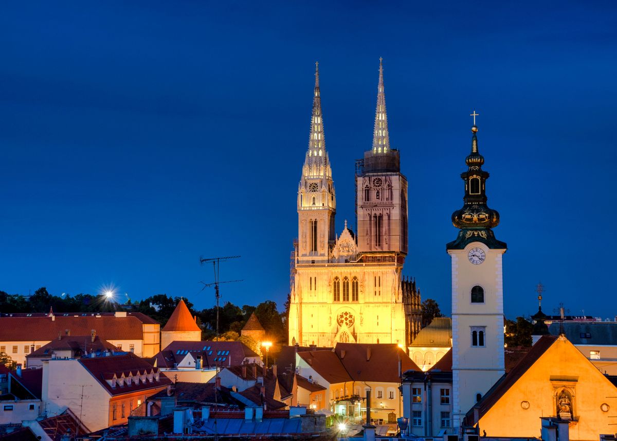 'Zagreb Cathedral' Poster, picture, metal print, paint by Fabrizio ...