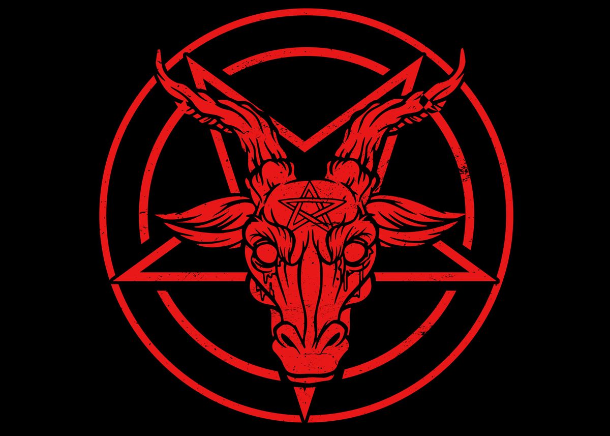 'Satanic goat pentagram' Poster, picture, metal print, paint by Chris ...