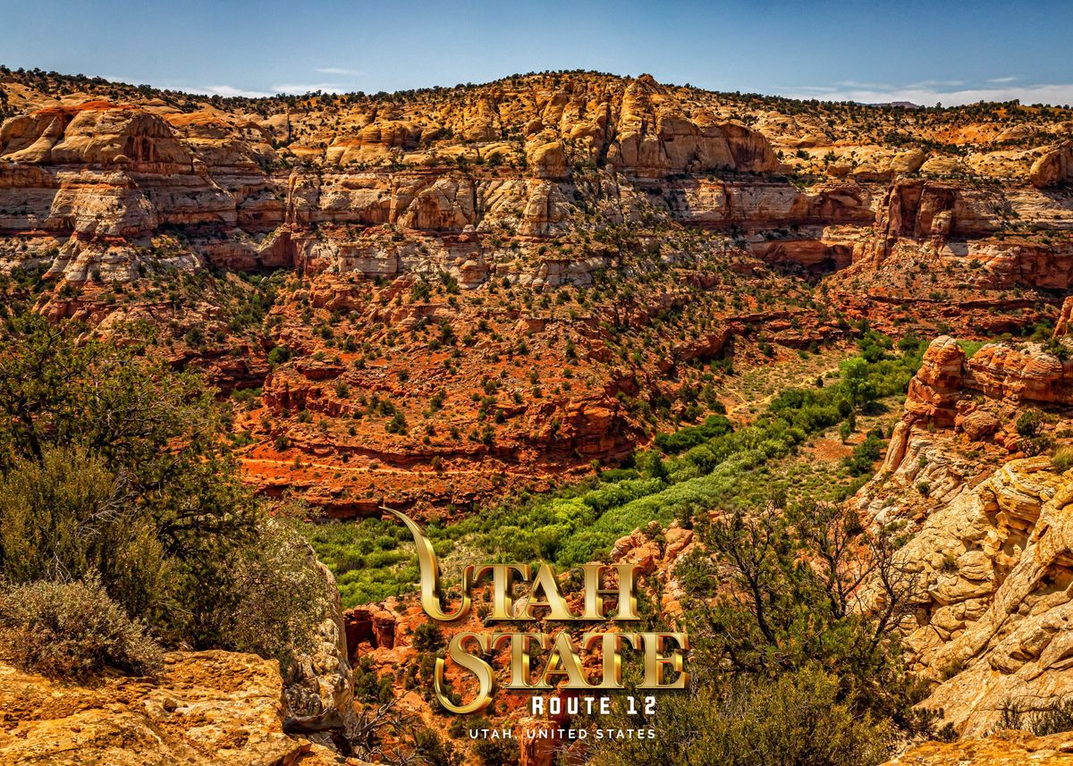 'Utah State Route 12' Poster, picture, metal print, paint by Gestalt ...