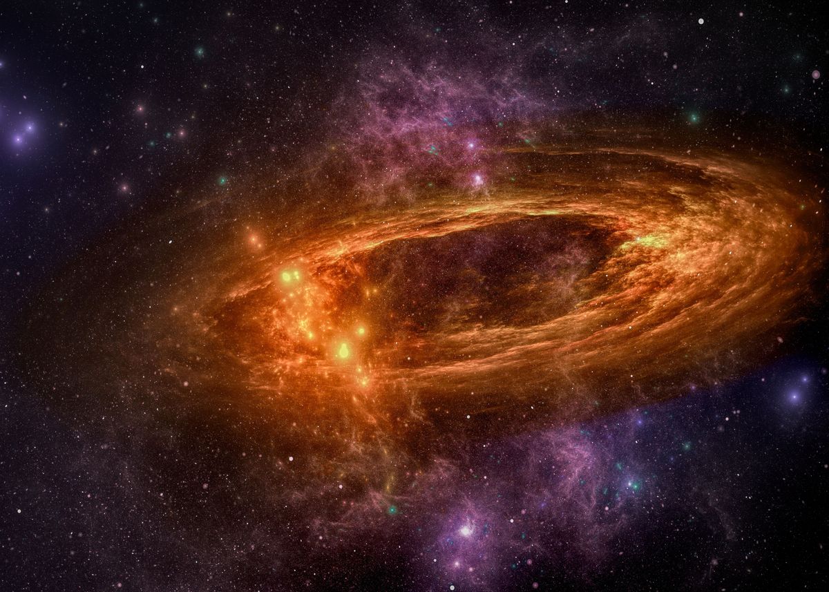 'Galaxy explosion space' Poster, picture, metal print, paint by ...