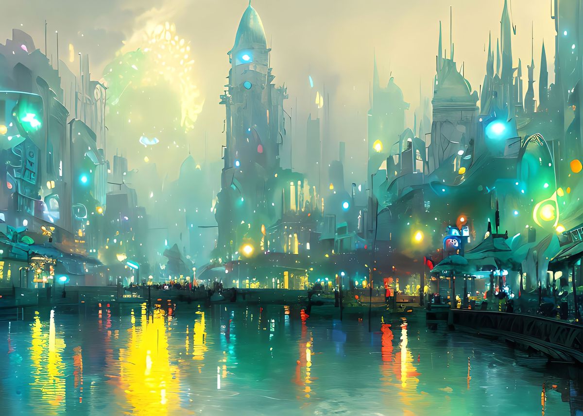 'France Paris Fantasy' Poster by Alex Bayu | Displate