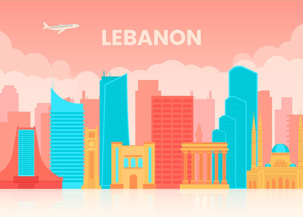 'Lebanon Skyline ' Poster, picture, metal print, paint by Creativity ...