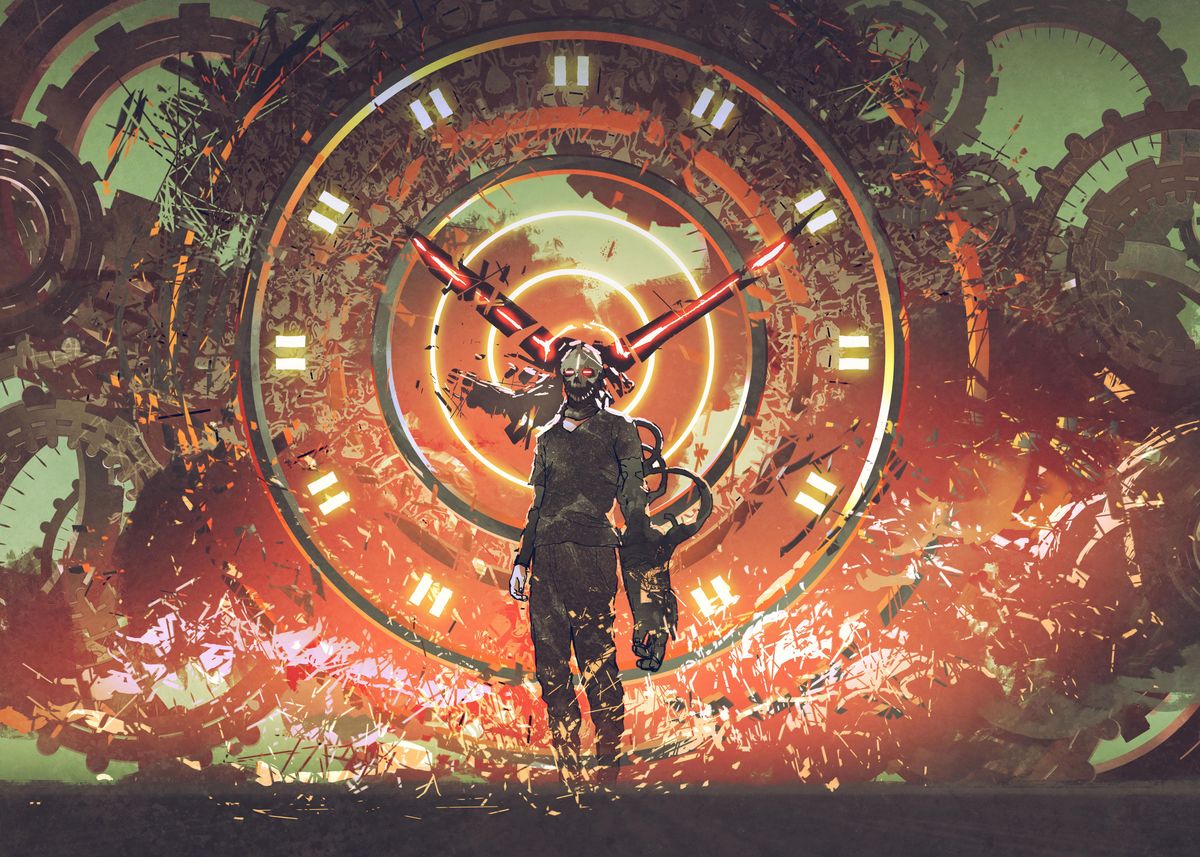 'Out of time' Poster, picture, metal print, paint by Queensy Collin ...