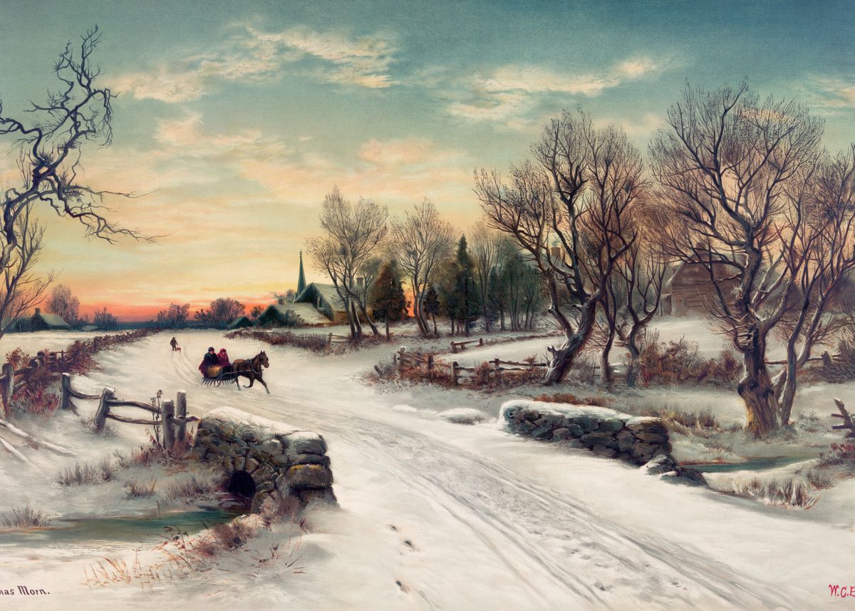 'Christmas Morn' Poster, picture, metal print, paint by crbn design ...