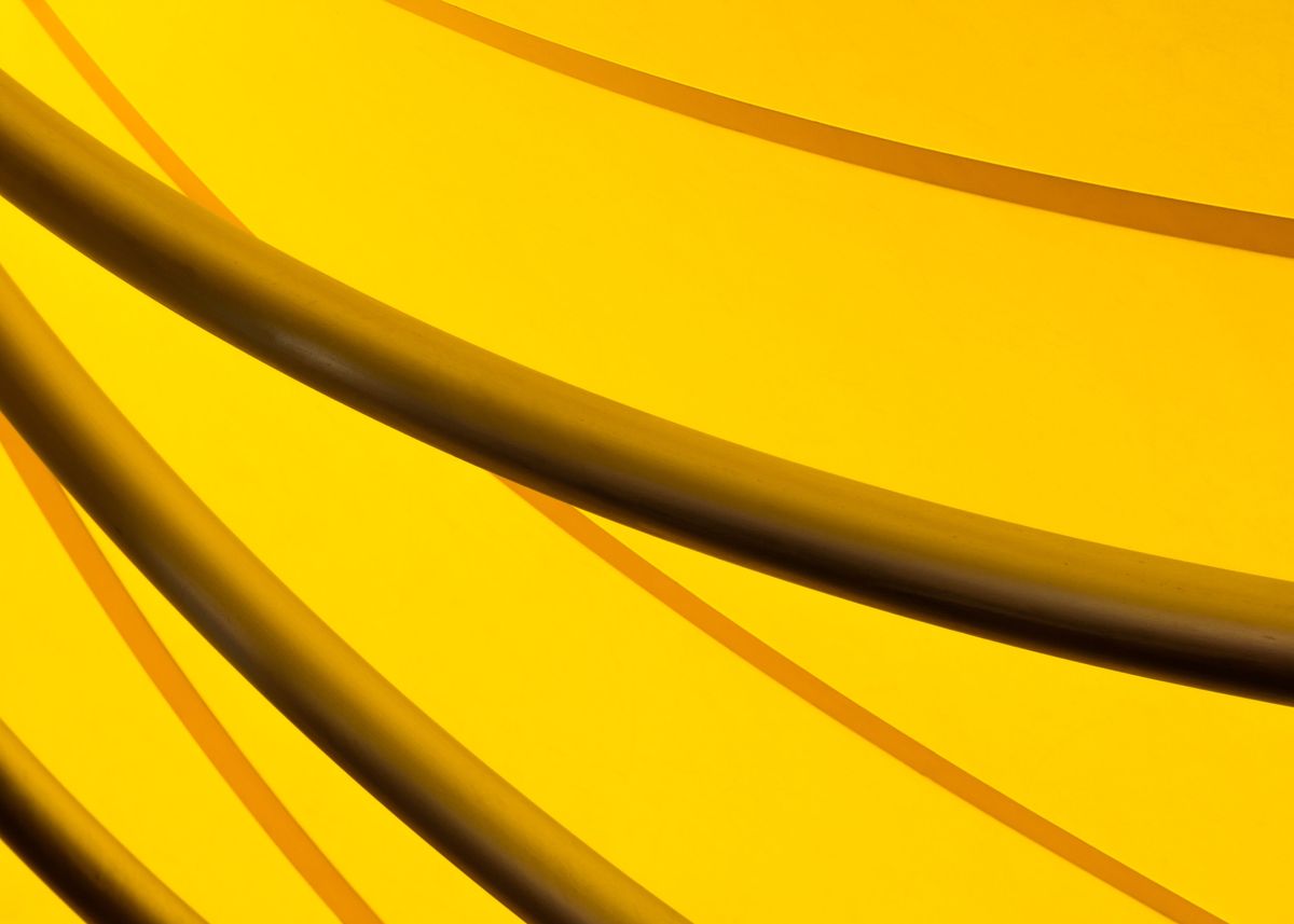 'yellow abstract' Poster, picture, metal print, paint by The Diamond ...