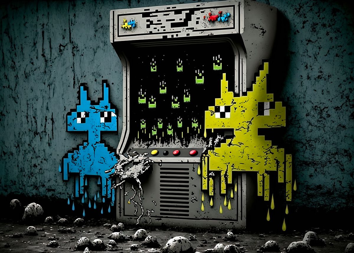 'Invaders Revenge' Poster, picture, metal print, paint by Steel Canvas ...