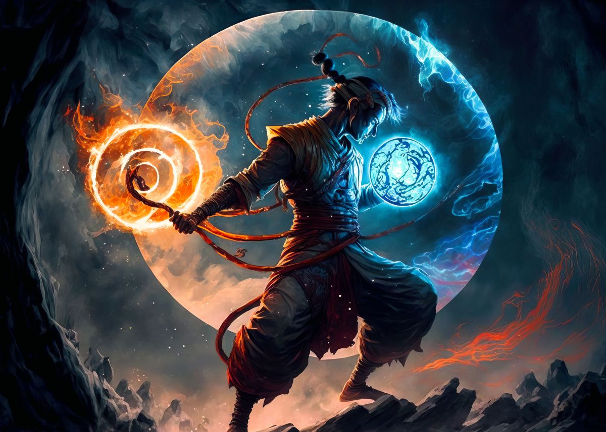 'Elemental Master' Poster, picture, metal print, paint by Dedisun ...