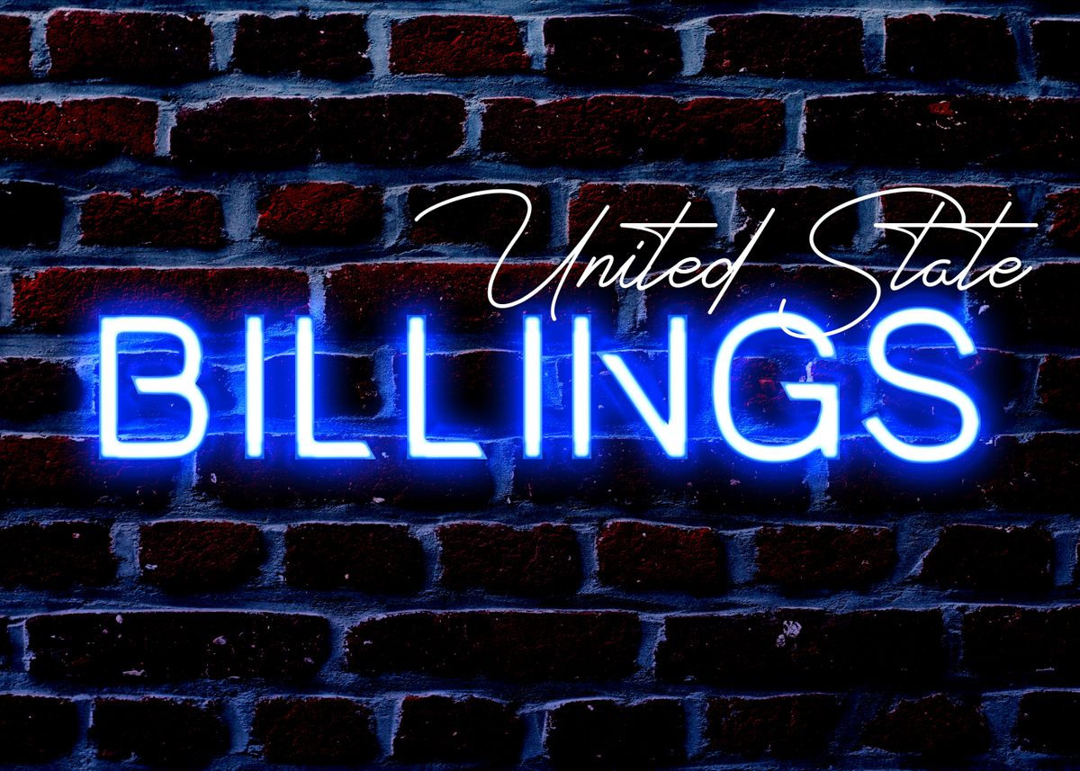 'Billings' Poster, picture, metal print, paint by Wasi Blond | Displate