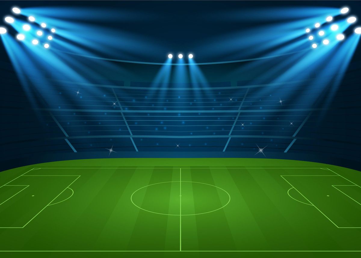 'Football Field' Poster, picture, metal print, paint by Creativity Art ...